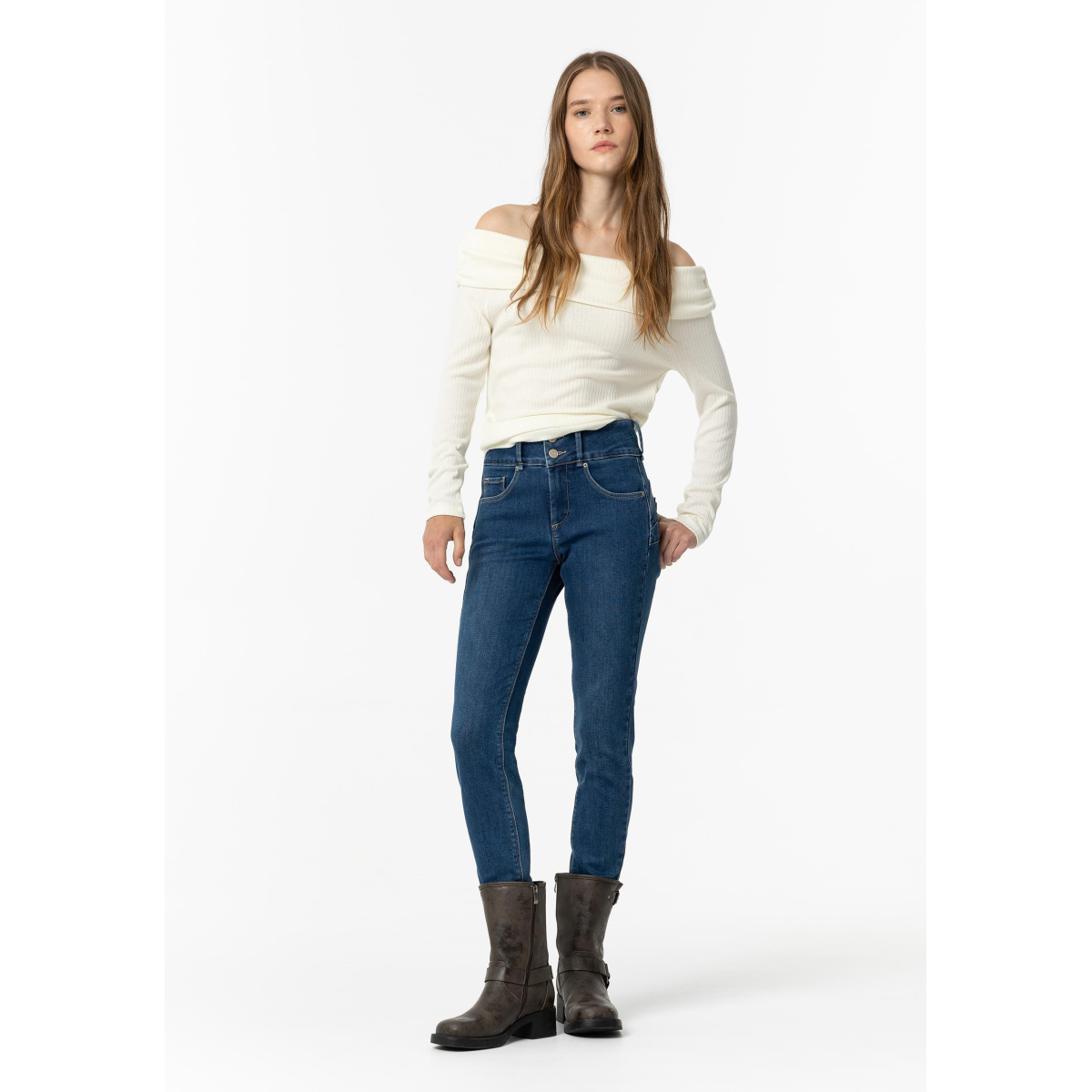 Thermal Double-up Skinny Jeans - 10058636_M1028 | Tiffosi