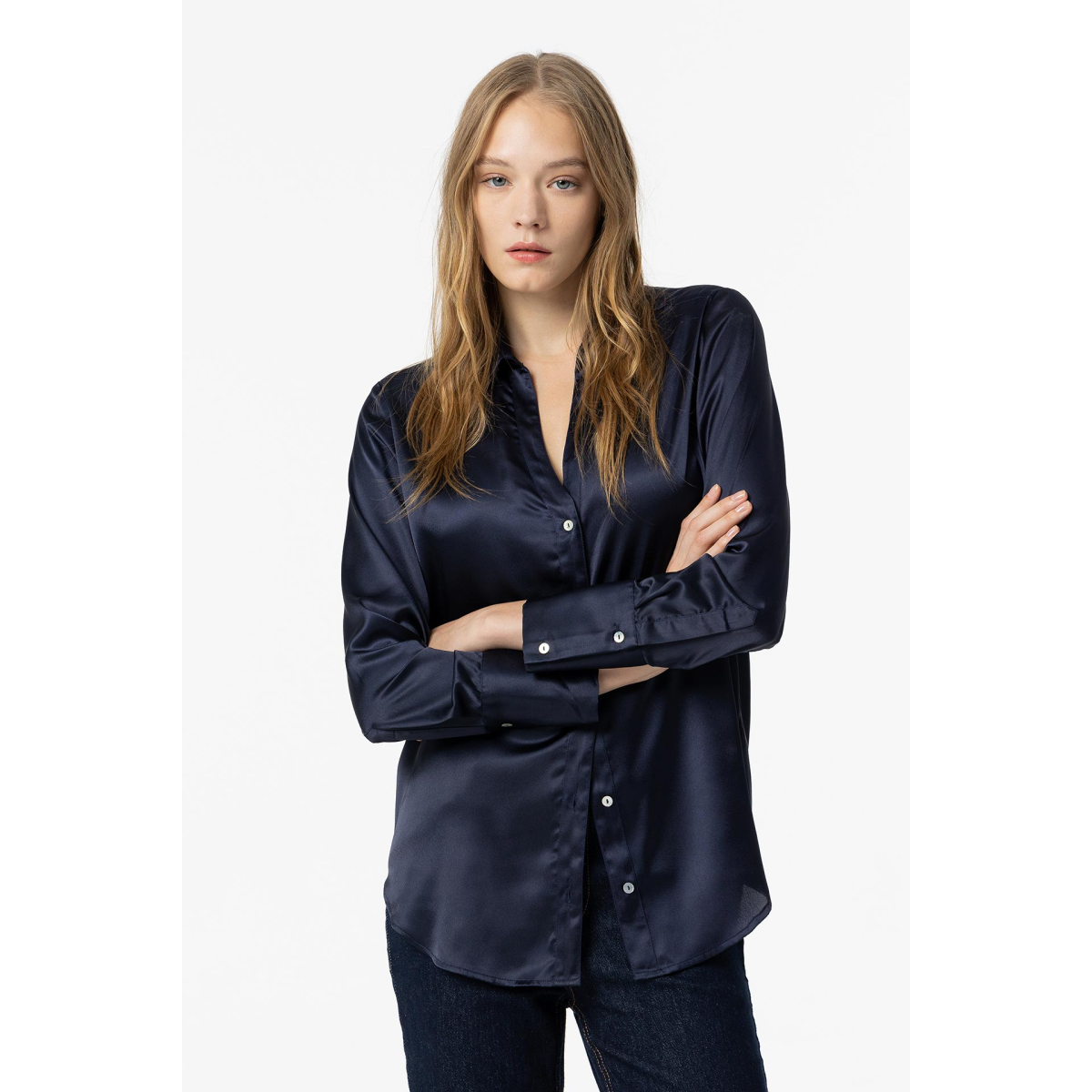 Camisa de raso - 10058667_790 | Tiffosi