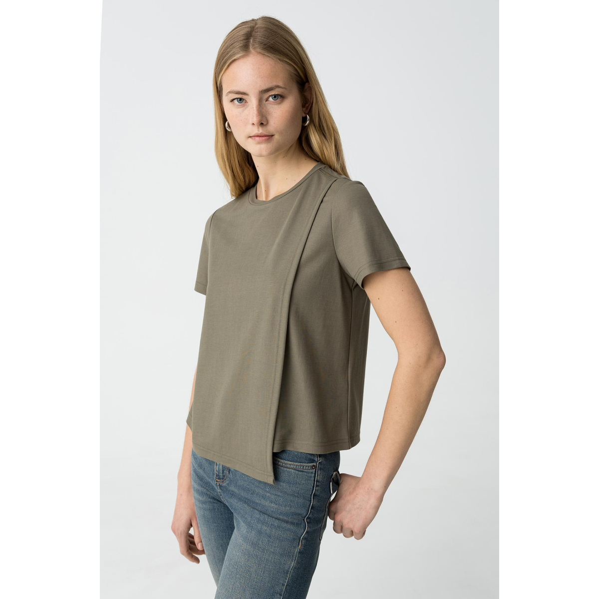 T-shirt with Overlay Detail - 10061236_831 | Tiffosi