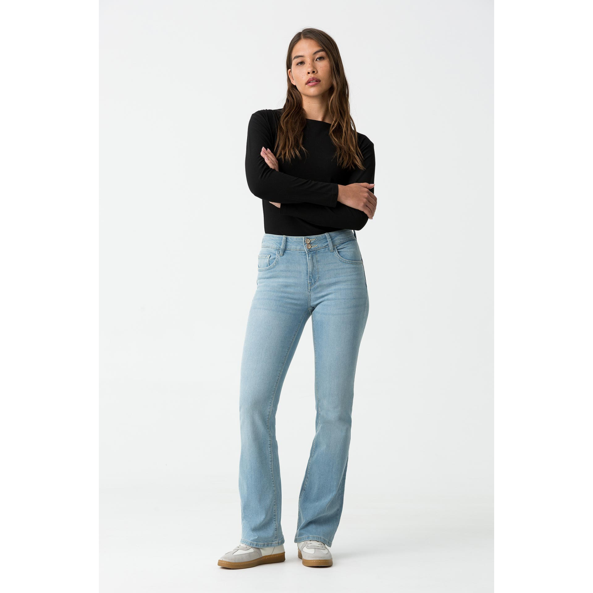 Light Push-up Bootcut Jeans - 10059469_C1032 - Tiffosi