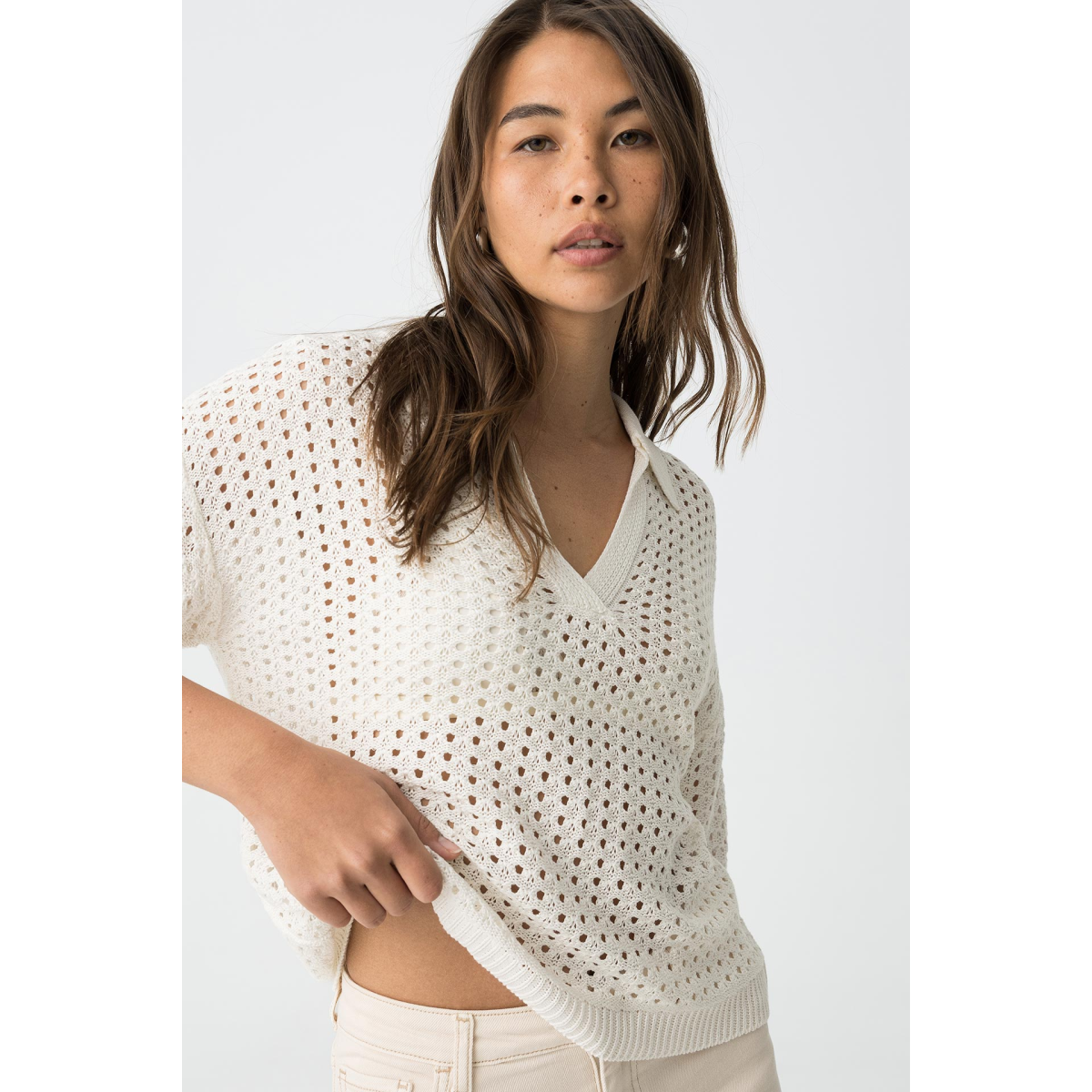 Perforated Knit Shirt - 10061048_104 | Tiffosi