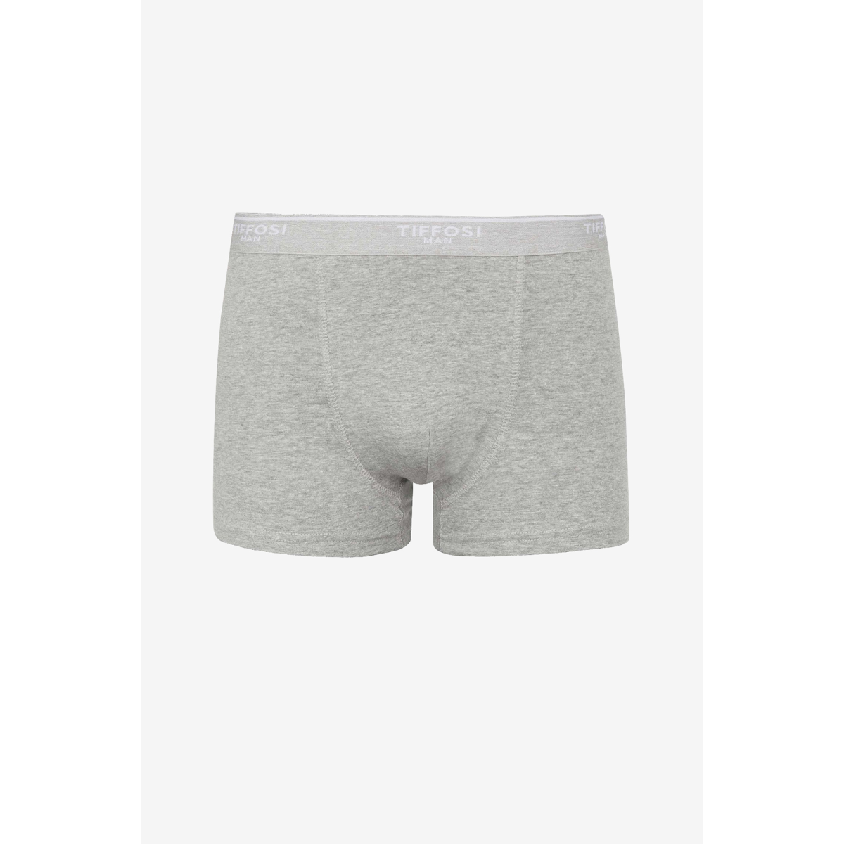 Light Grey Melange Striped Boxer - 10022306_053 - Tiffosi