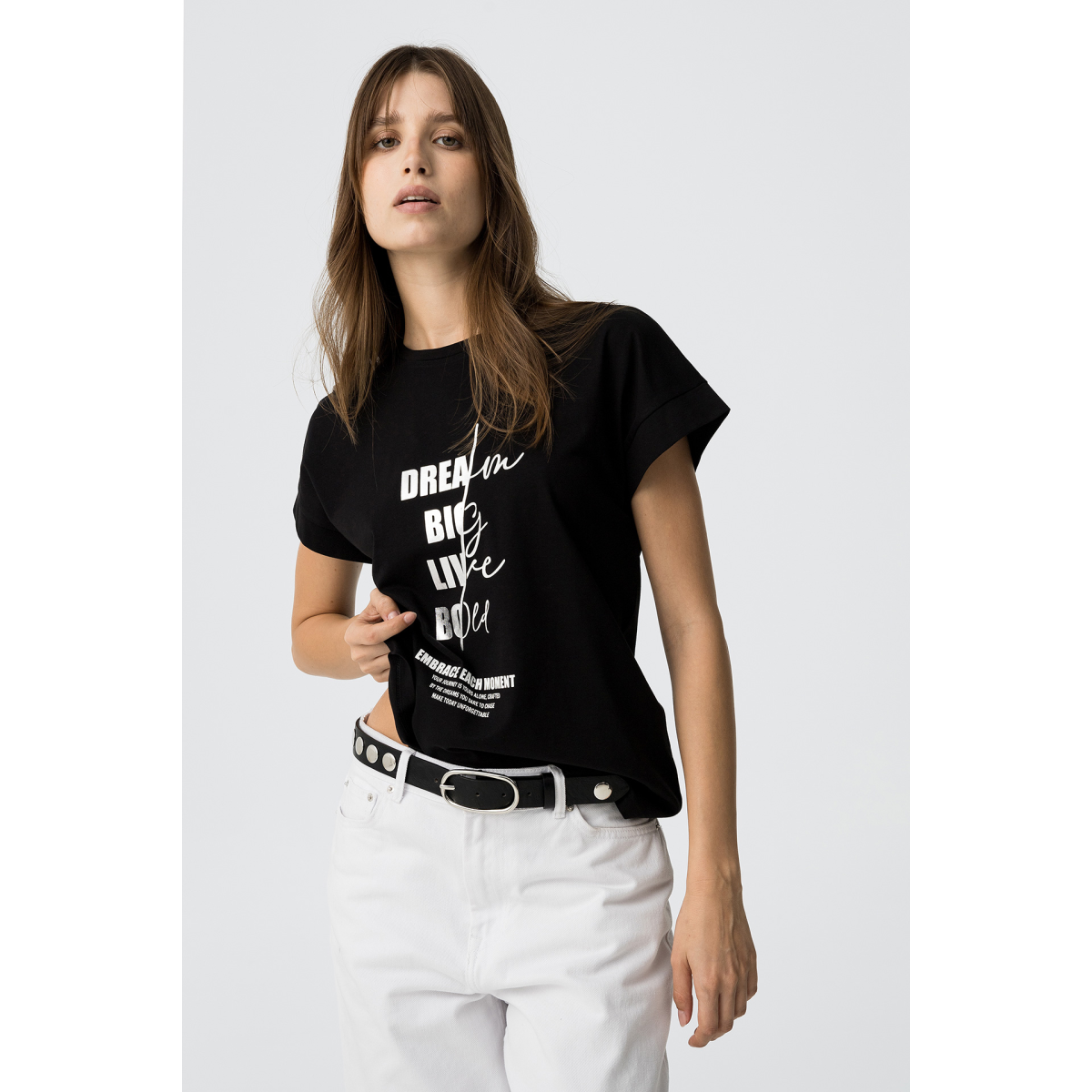 Metallic Print T-shirt - 10063683_000 - Tiffosi